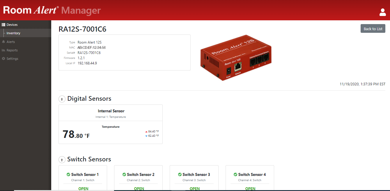 AVTECH.com Products: Room Alert Manager